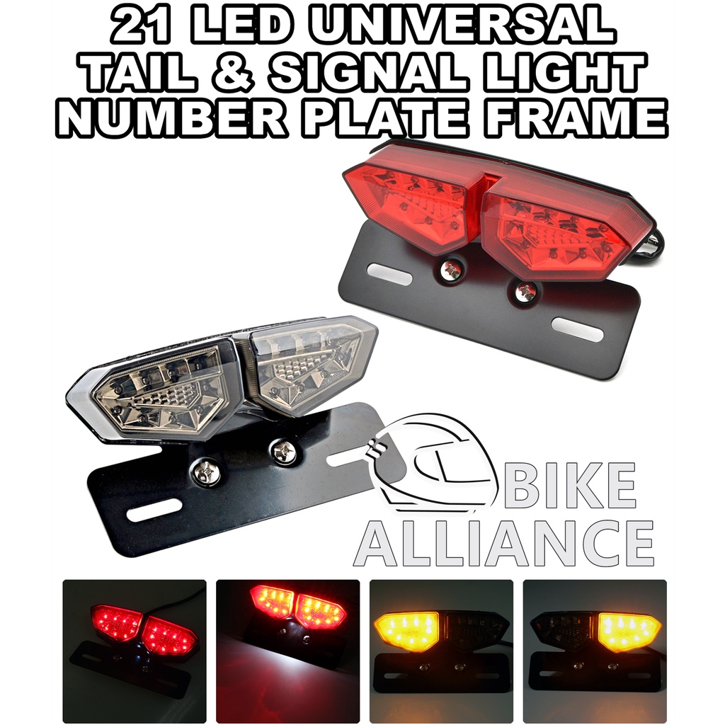 READY STOCK 21 LED UNIVERSAL TAIL LIGHT & NUMBER PLATE FRAME TAIL LAMP ...