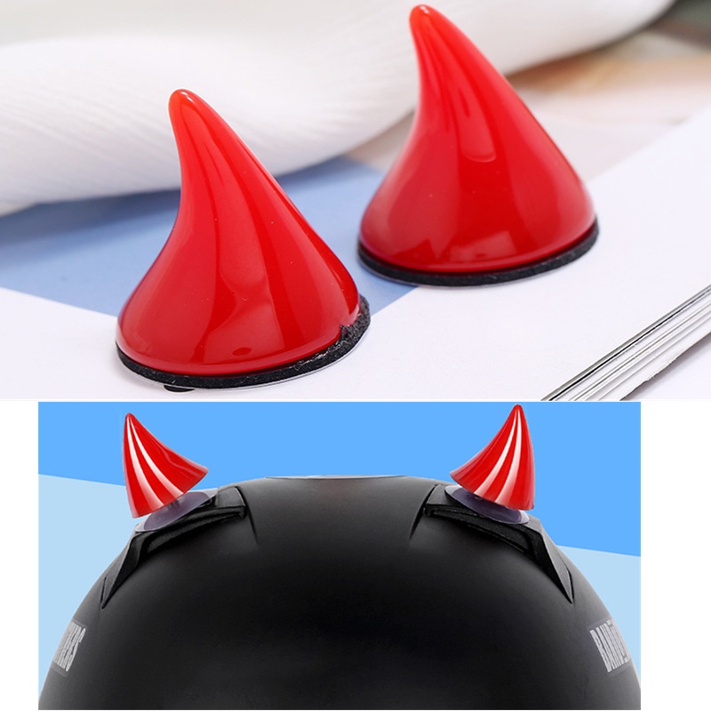 Motorcycle Helmet Devil Horns Decoration Electric car Full Face Off ...