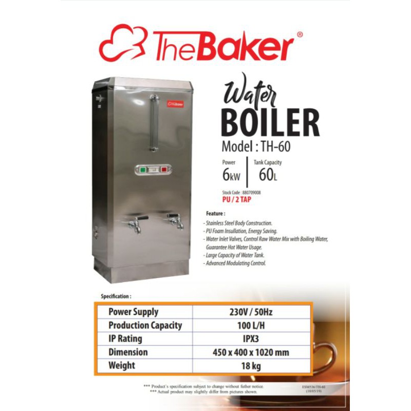 Commercial Use Stainless Steel Water Boiler 60Liter (PU Foam ...