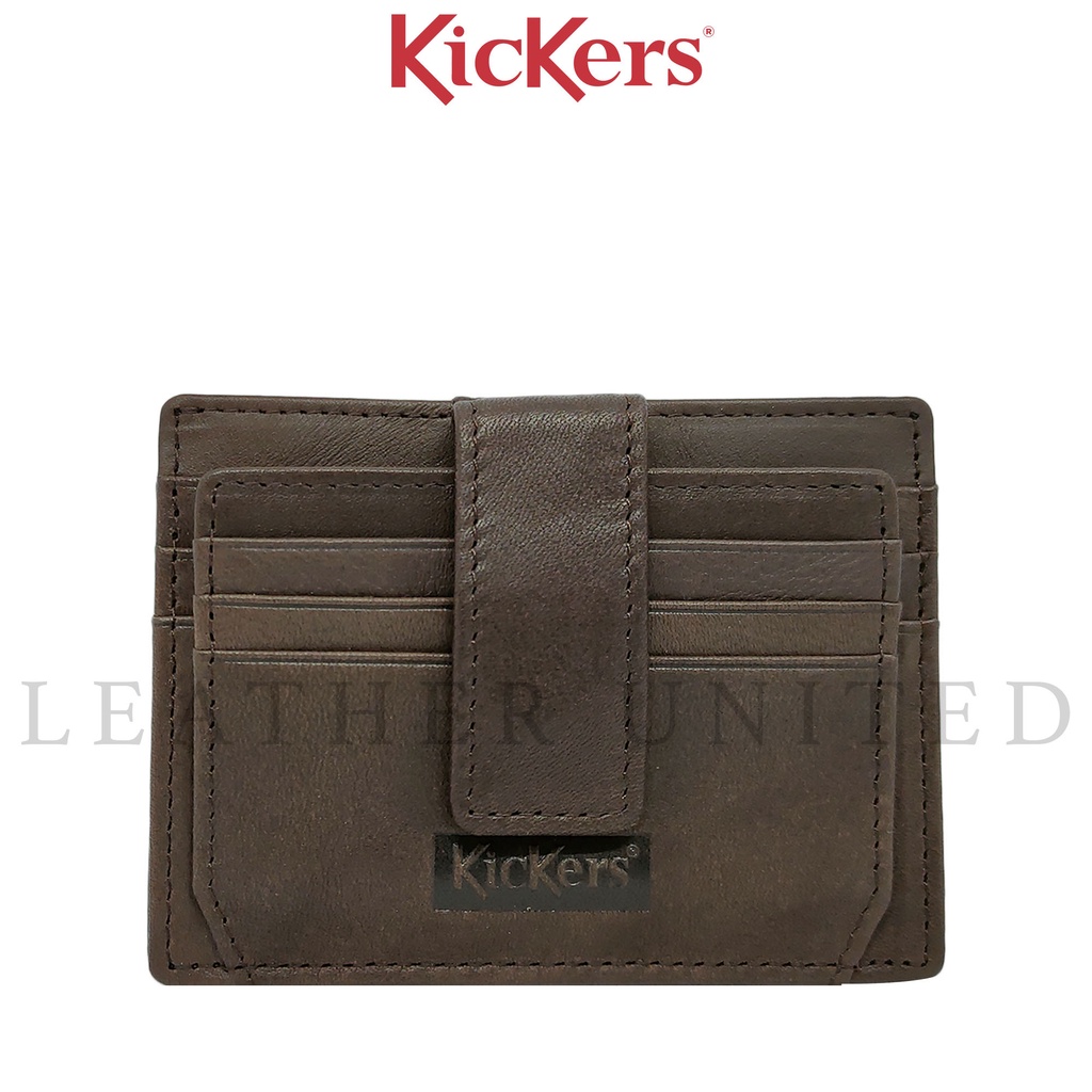 Kickers Genuine Top Grain Leather Dual Button Multifunction Card Holder ...
