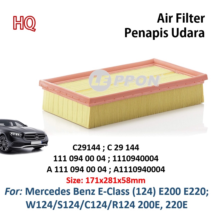 Leppon Air Filter Mercedes Benz Class E (124) E200 E220 ; W124 S124 ...