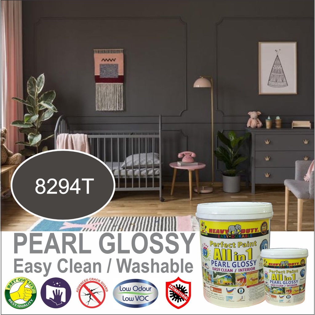 DARK COLOUR ( PEARL GLOSSY ) HEAVY DUTY Interior Sheen Finish Paint Cat ...