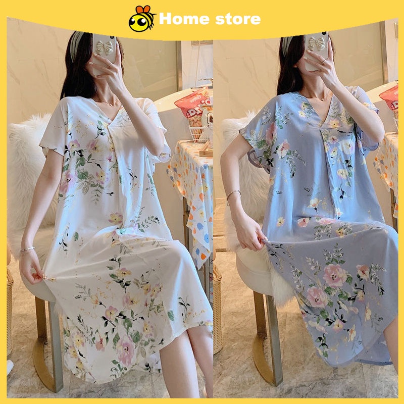 🎁41 colors🎁Bee's baju tidur wanita plus size sexy Night dress Satin ...
