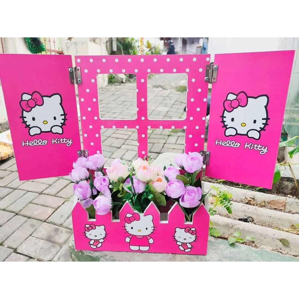 HIASAN DINDING Hello Kitty Window Wall Decoration | Shopee Malaysia