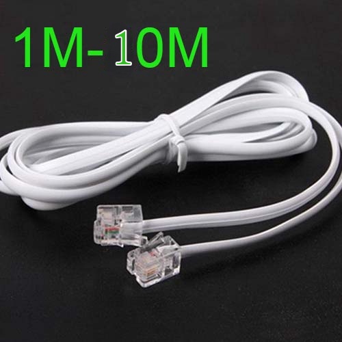 1M-10M High Speed 15m 45feet RJ11 Telephone Phone ADSL Modem Line Cord ...