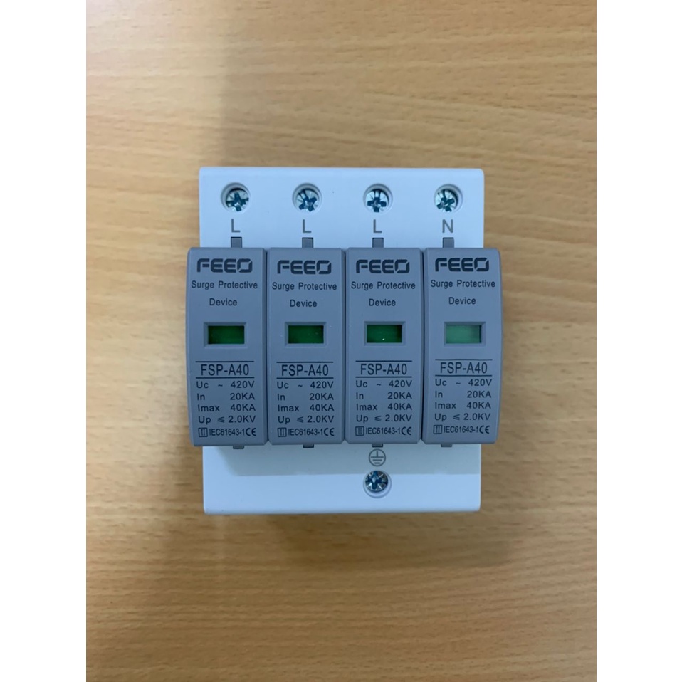 [Ready Stock] 4 Pole Solar PV AC SPD Three Phase 420Vac Brand Feeo ...