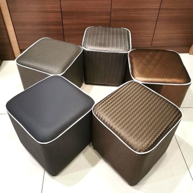 Stool PU Leather Small Stool Sofa Footstool Bench Bangku Segiempat ...