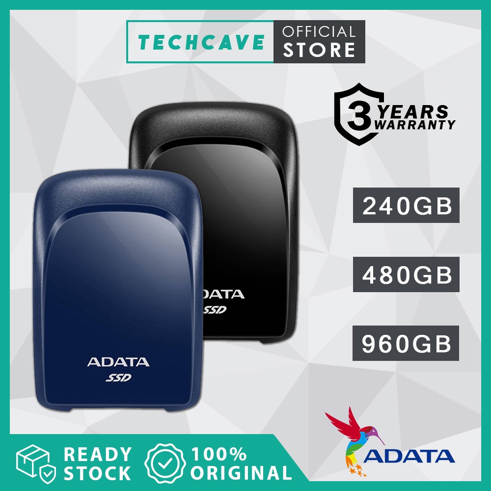 (Ready Stock) ADATA SC680 240GB / 480GB / 960GB Type-C USB Lightweight Portable External SSD ...