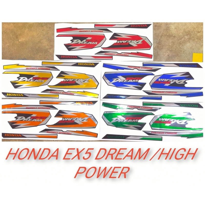 EX5 DREAM VIETNAM CUSTOM CHROME BODY STICKER STRIPE STRIKE | Shopee ...
