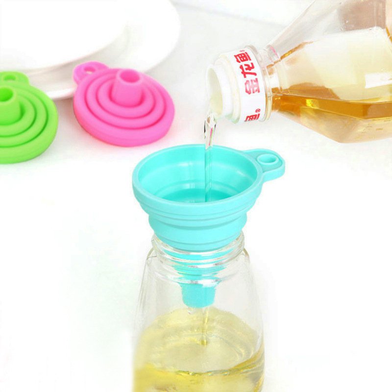 Household collapsible telescopic funnel Kitchen dispensing oil drain ...