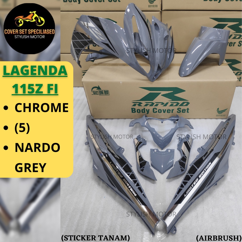 (STICKER TANAM/AIRBRUSH) RAPIDO COVER SET YAMAHA SRL115 LAGENDA-115Z FI ...