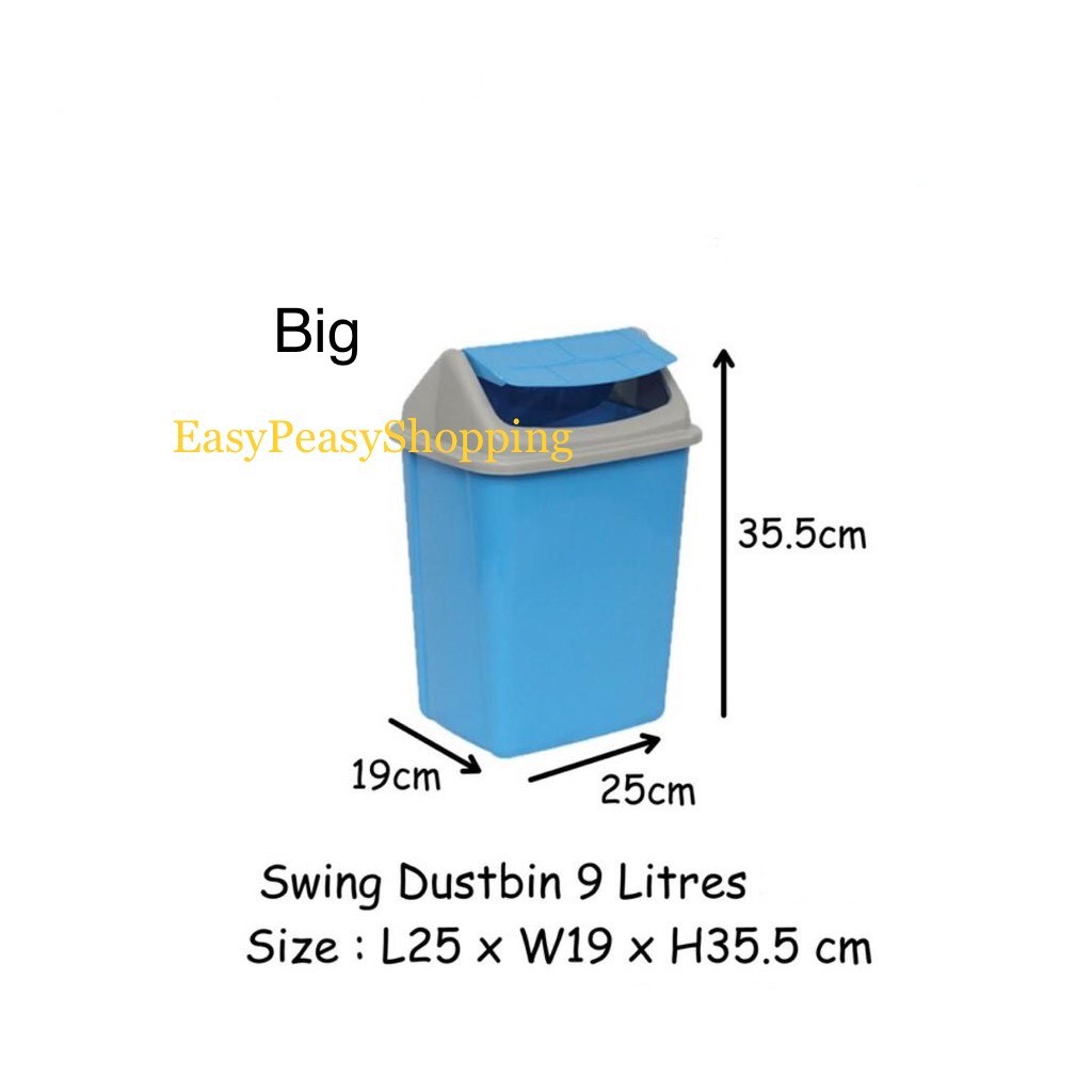 Swing Dustbin / Waste Bin / Tong Sampah Plastik / Rubbish Bin Plastic ...
