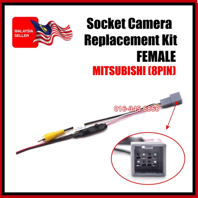 Mitsubishi Reverse Camera Female Socket ( 8Pin ) - A12938 | Shopee Malaysia