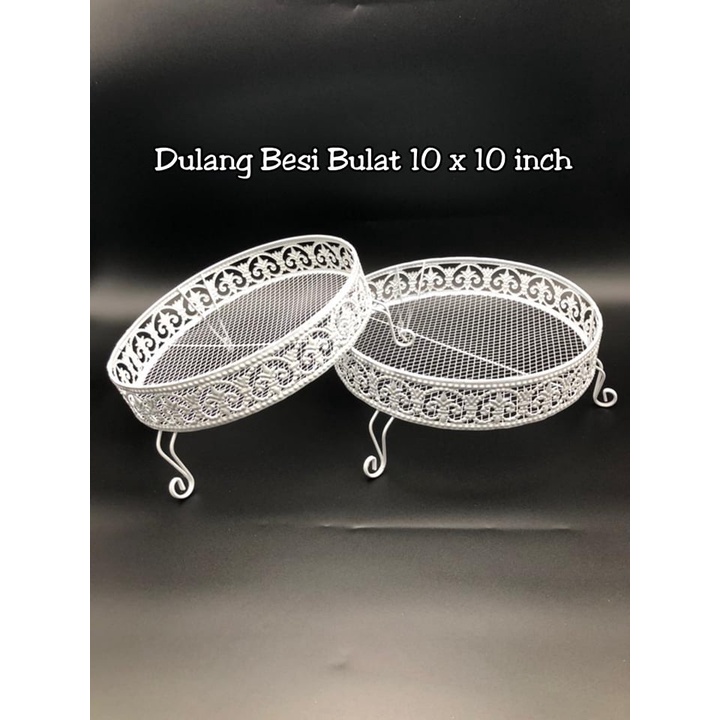 Dulang Hantaran Besi berbentuk Bulat White (10x10inch) | Shopee Malaysia