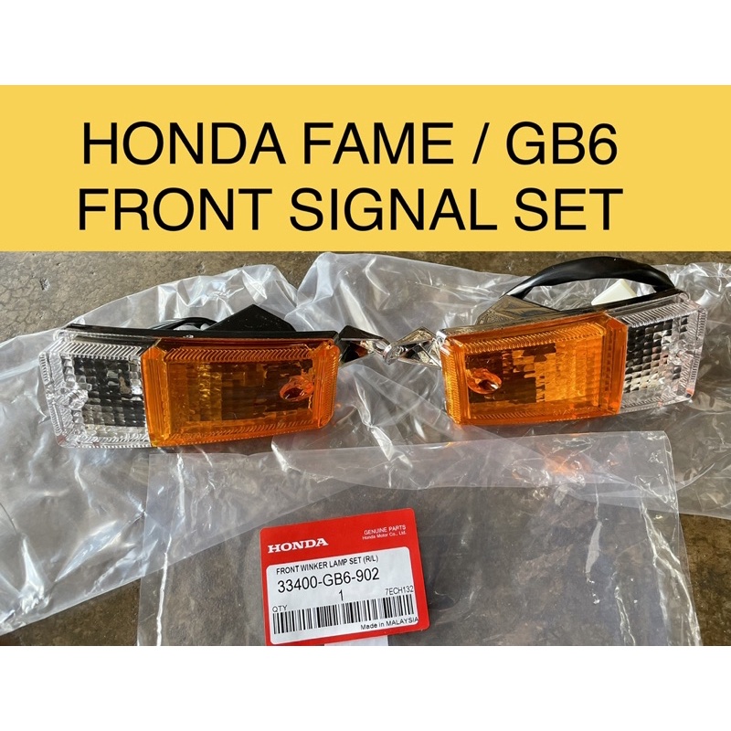 FAME GB6 FRONT SIGNAL DEPAN SET ORIGINAL HONDA THAILAND FOR HONDA FAME ...