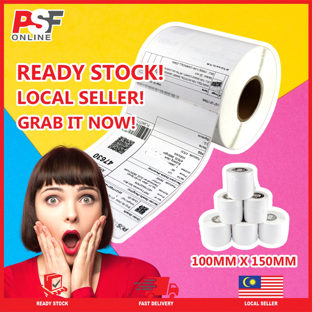 mini printer 100X150MM AWB STICKER/ A6 AIRWAY BILL STICKER/ SHIPPING ...