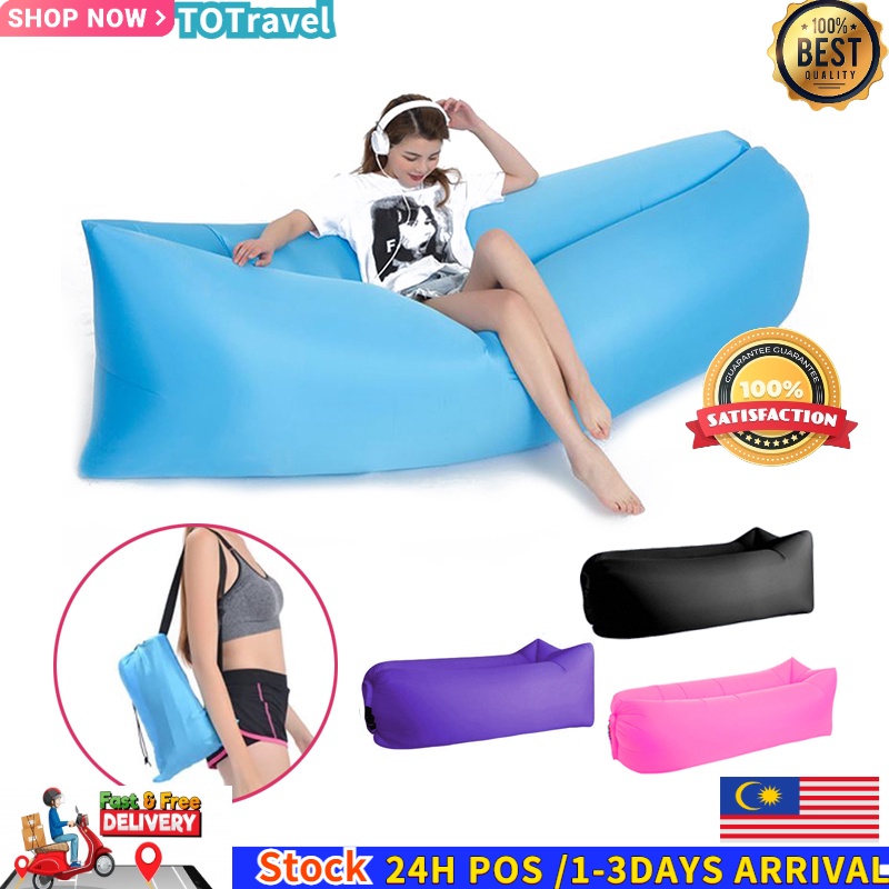 Inflatable Wind sofa Lamzac Lounge Bed Lazy Sofa Sleeping Bag Outdoor ...