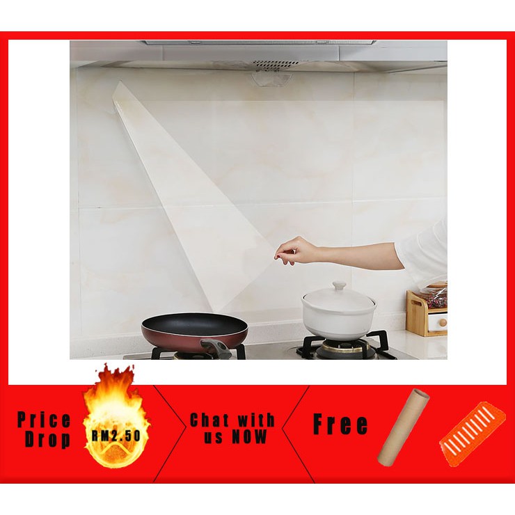 60cm x 100cm Kitchen Water oil-proof wallpaper stickers high ...