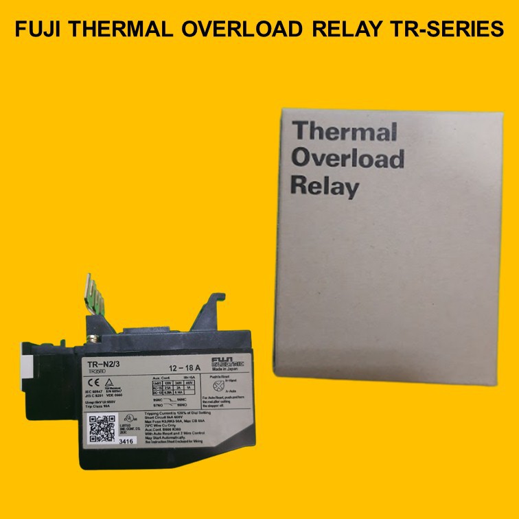 FUJI THERMAL OVERLOAD RELAY TR-N2/3- 12~18A and TR-ON/3- 0.15-0.24 | Shopee Malaysia