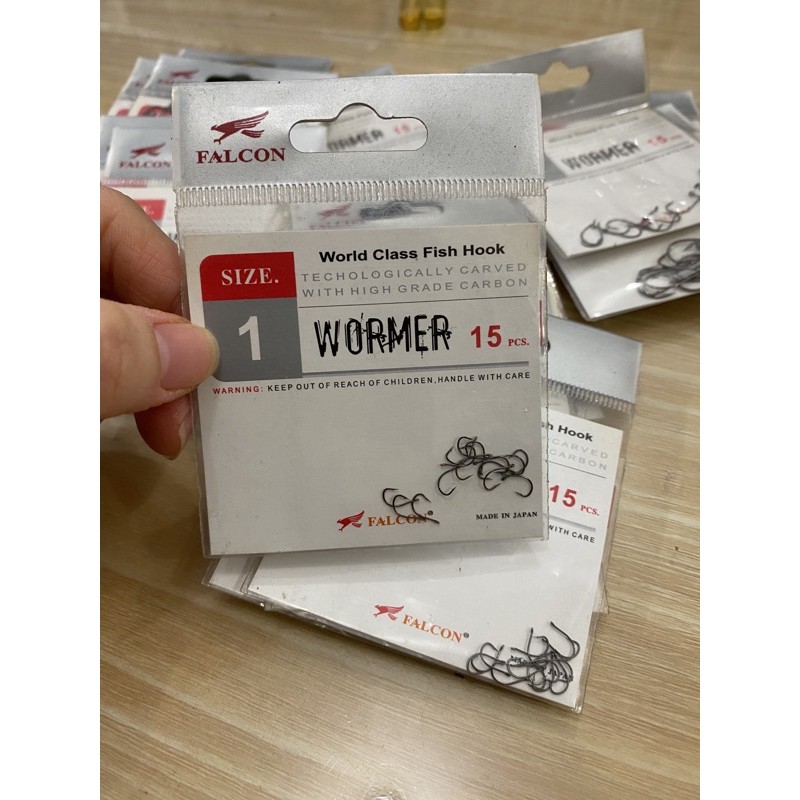 Falcon wormer carp/sewn fish pond fishing hook made in japan | Shopee ...