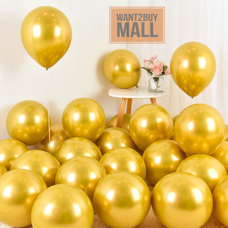 10 Inch High Quality Metalic Metallic Color Shining Chrome Latex Balon ...