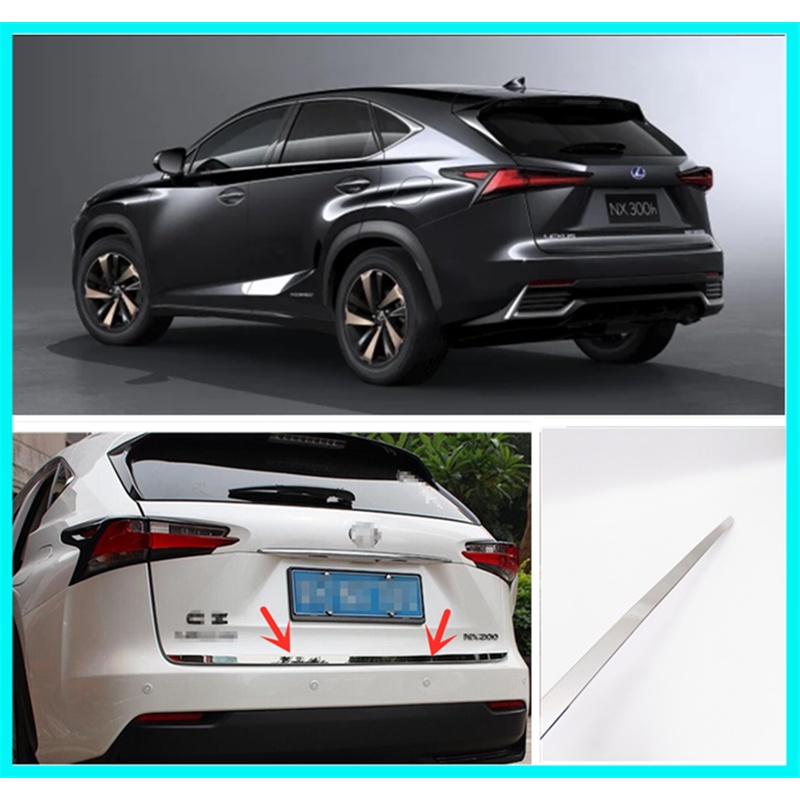 LEXUS NX200t NX300h 2017-2020 Rear Bonnet Moulding trim Stainless Steel ...