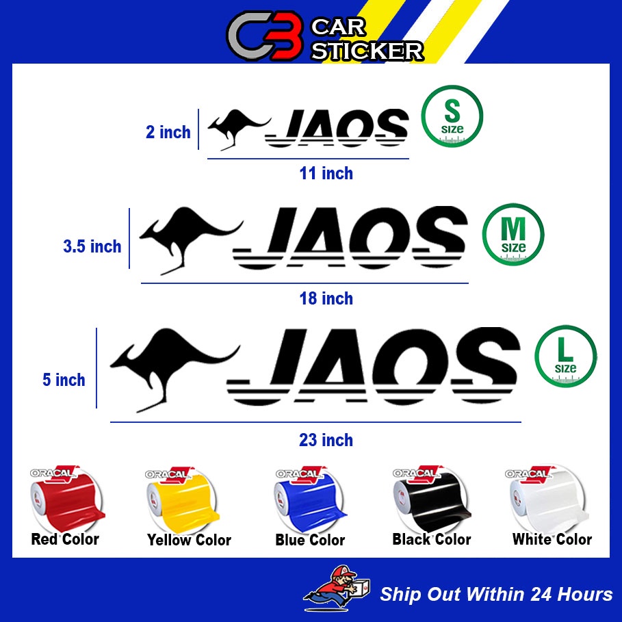 JAOS kangaroo car sticker / cs614 | Shopee Malaysia