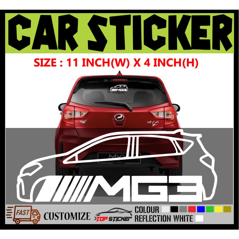 MYVI MG3 CAR LOGO CAR STICKER KERETA STICKERS PERODUA MYVI 3RD ...
