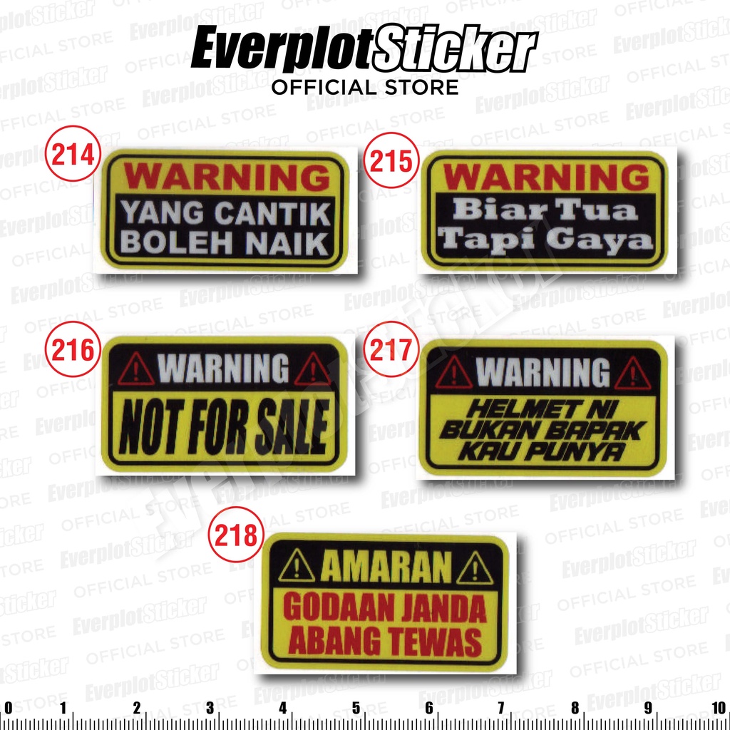 🔥ReadyStock🔥 Sticker Pantulan Cahaya WARNING Sticker Lawak Joke Troll ...