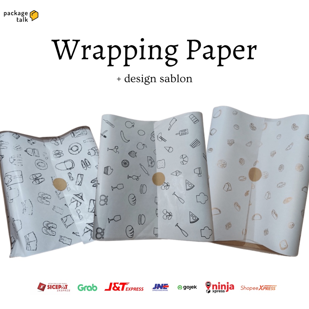 PUTIH Wrapping paper / White paper / Gift wrapping, Food, hampers, Cake ...
