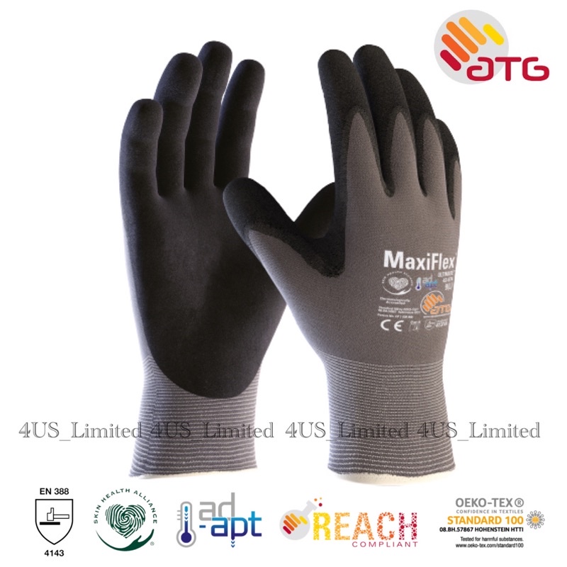 MaxiFlex Ultimate Safety Gloves With AD-APT- Breathable Gloves For Electrician, Precision ...