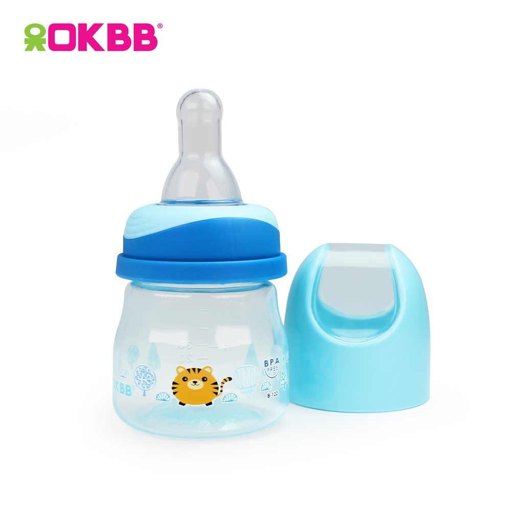 OKBB BPA Free Feeding Milk Bottle with Standard Neck Teats 2 Oz (60ml ...