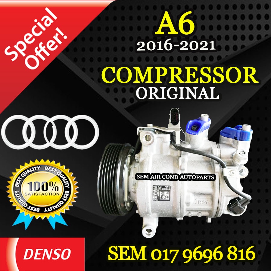 AUDI A6 2016-2021 YEAR 6SAS14C 6PK ORIGINAL DENSO ND COMPRESSOR ...