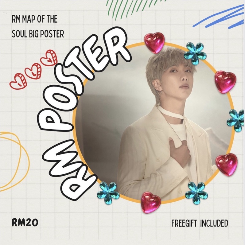 Rap Monster Map of the soul big poster | Shopee Malaysia