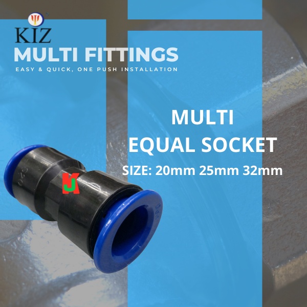 "KIZ" Multi Equal Pipe Socket Multi Fitting Water Pipe Socket (20mm ...