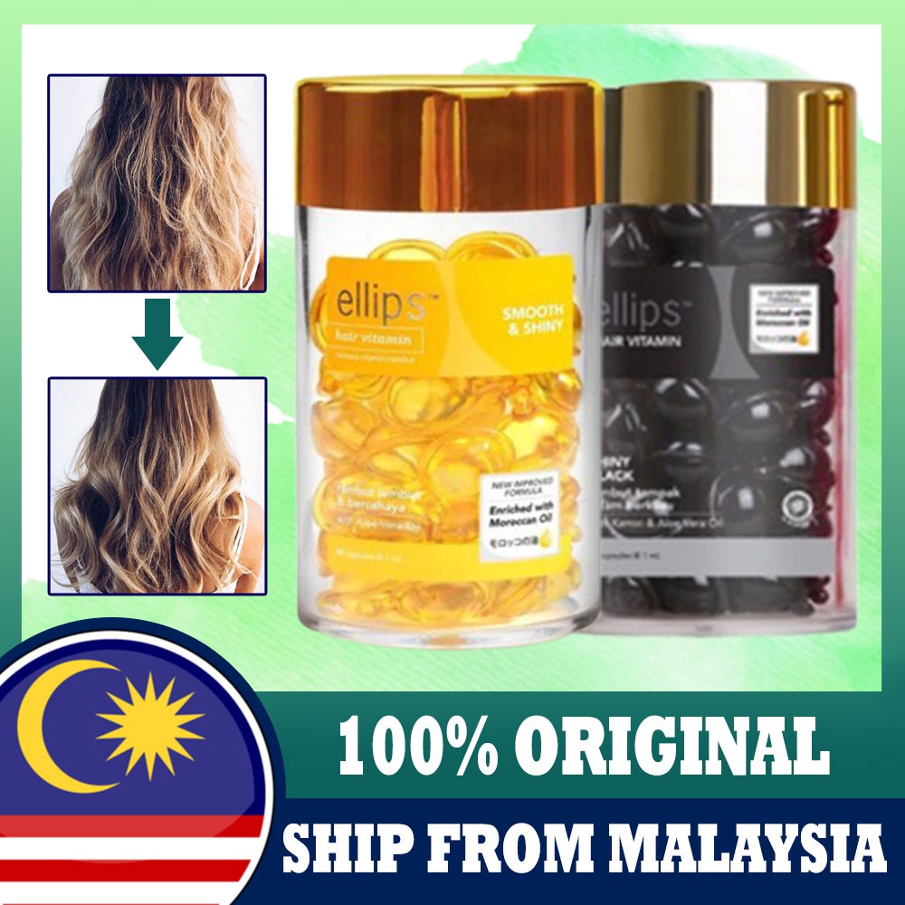 Ellips Vitamin Rambut – 1 Botol (50 Kapsul) | Rawatan Rambut Kering ...