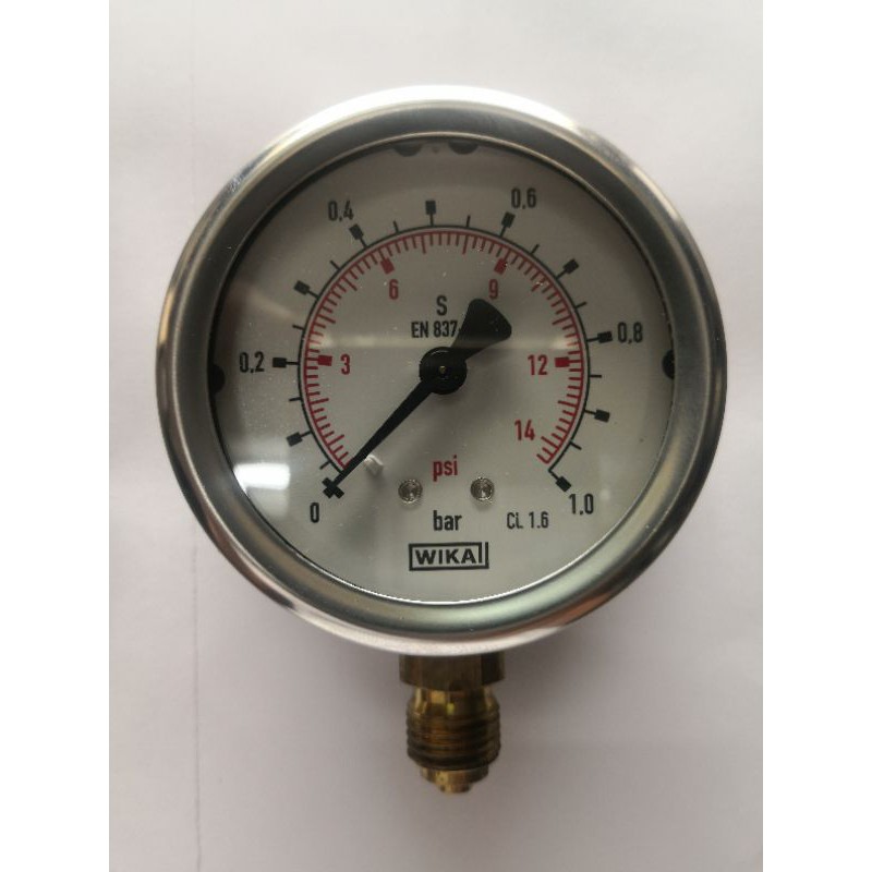 [Gauge] Genuine 100% Original Wika Germany Semi Stainless Steel 1Bar x ...