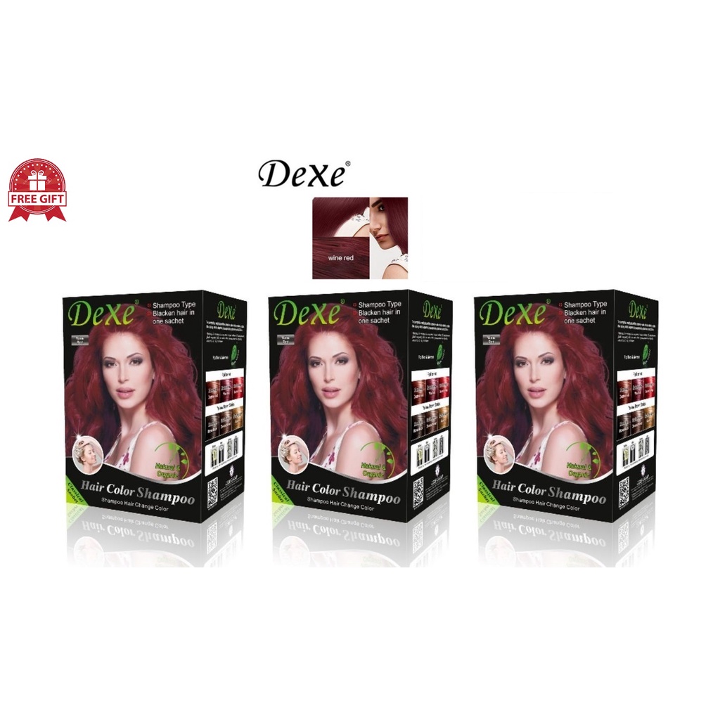 Dexe Hair Colour Shampoo ( Chestnut Brown ) 25ml x 10pack / Dexe Hair ...