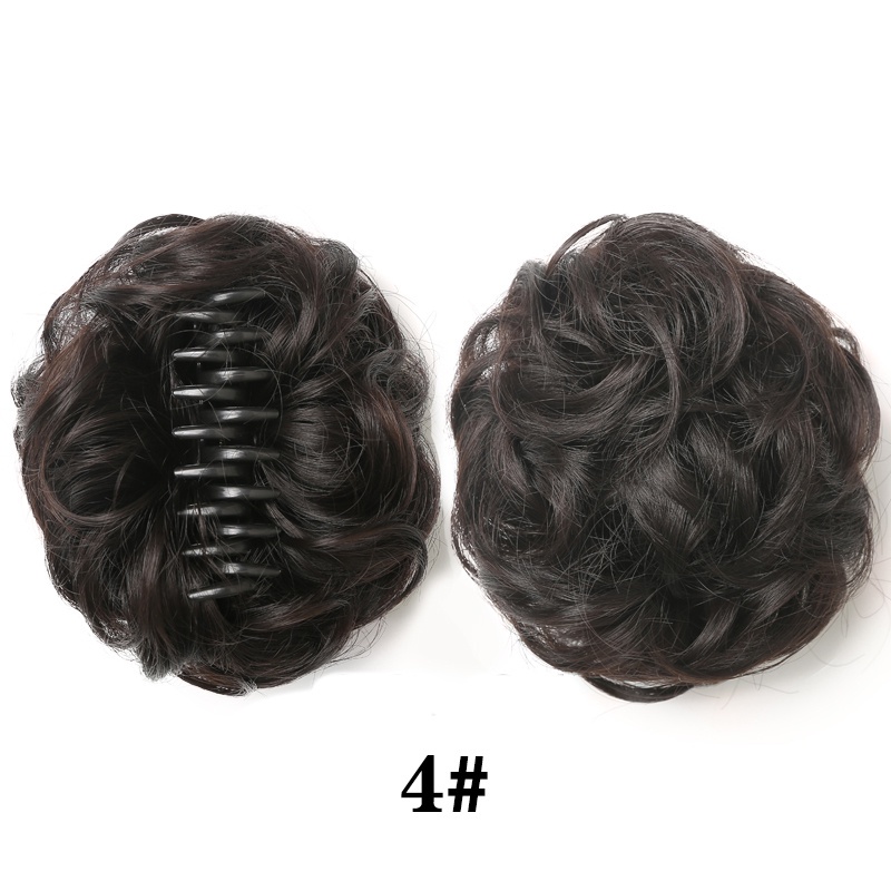 Messy Bun Elastic/ Claw Clip in Curly Chignon Hair HairPiece for Women ...