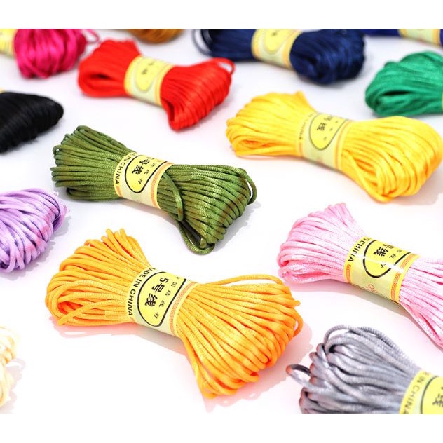 5m 2.5mm Chinese Knot Line Cord Silk Satin Cord Nylon Cord DIY String ...