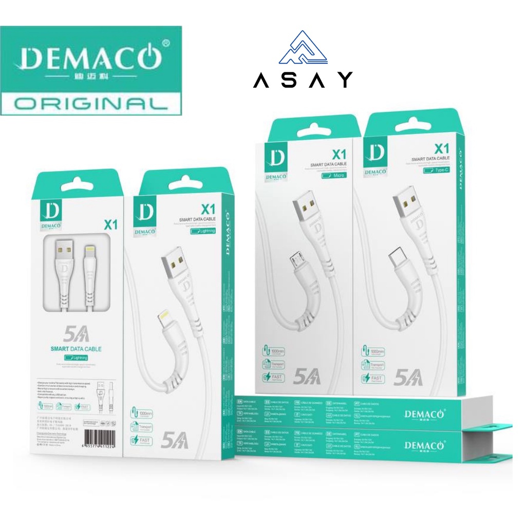 SMART DATA CABLE 5A HIGH SPEED FAST CHARGING ( Ligtning / Mico / Type-C ...