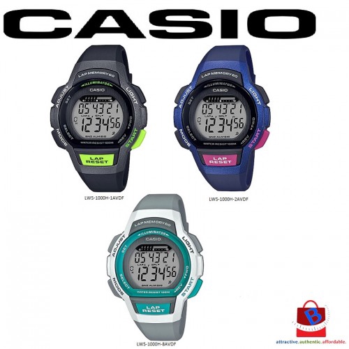 Casio Original & Genuine Sports Watch LWS-1000H-1AVDF / LWS-1000H-2AVDF ...
