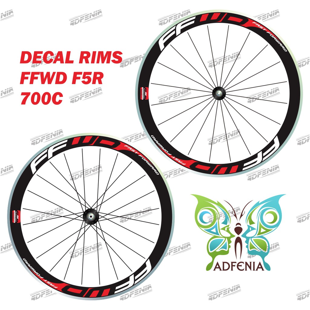 Ffwd F5R Sticker 4 cm wide Fixedgear 700c Roadbike Rim Rims Decal ...