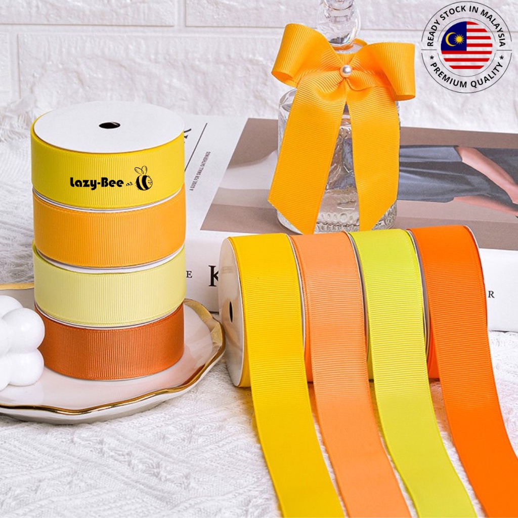 LAZY BEE 5 meter Russet Orange Gold Copper Grosgrain Ribbon Reben Door ...