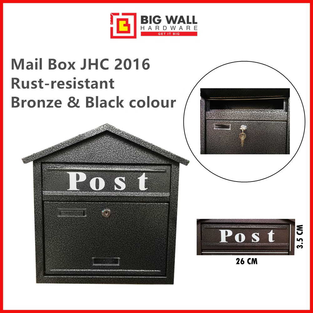 OEM Wall Mounted Outdoor Mail Box/Letter Box with Lock and 2 Keys JHC ...