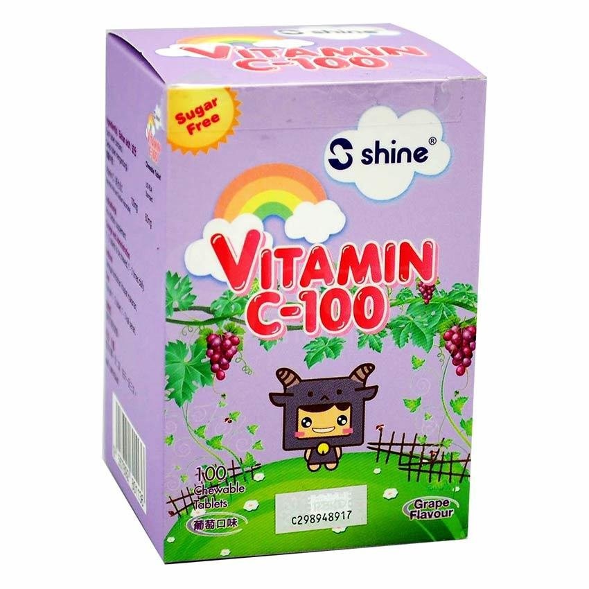 Shine Vitamins C Grape Tablets 100mg (100s) | Shopee Malaysia