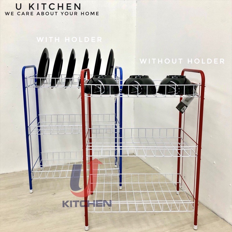 3 Tier Dish Rack with/without Plate Holder / Rak Pinggan Besi | Shopee ...