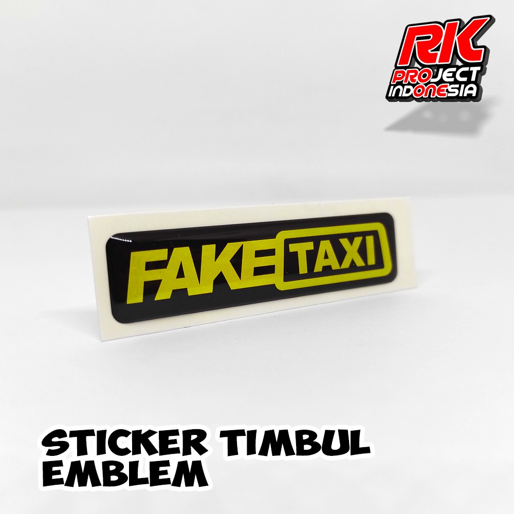Fake TAXI Sticker Embossed Flexible Resin Emblem | Shopee Malaysia
