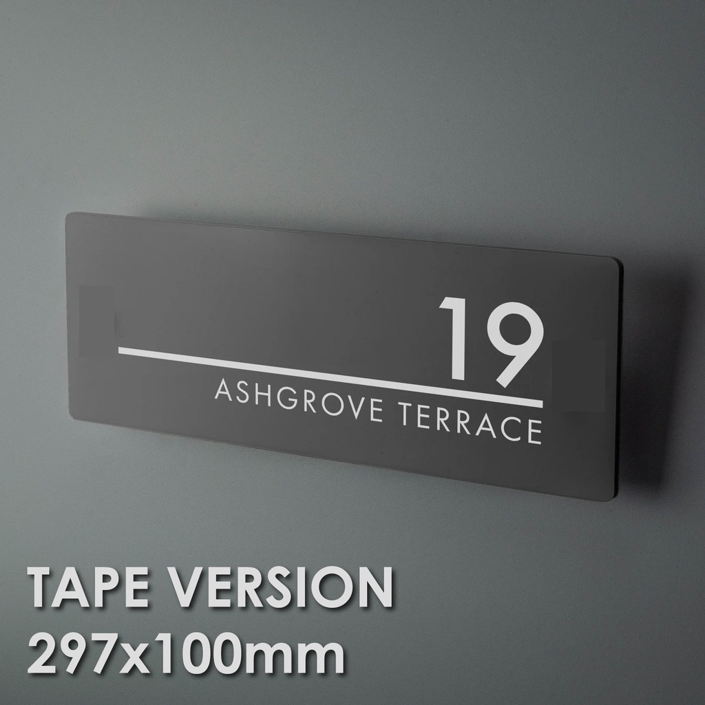 Contemporary Modern House Number Sign Printed Address Signage - tanda ...