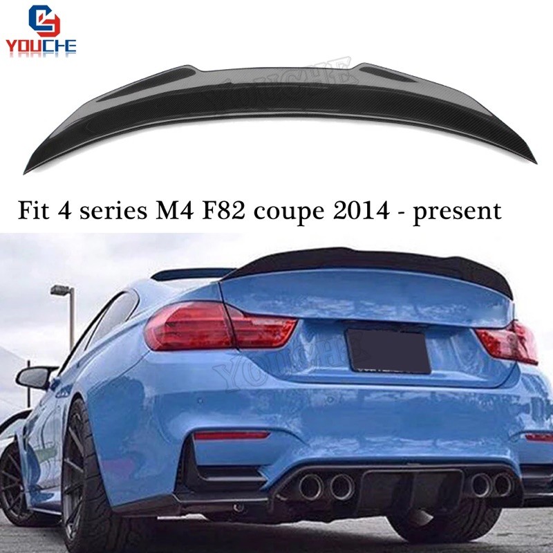 bmw f80 f82 m4 psm style rear boot trunk carbon fiber spoiler ducktail ...